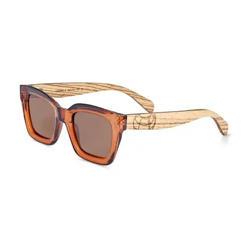 EARTH WOOD Antalya Polarized Sunglasses - Zebra/brown
