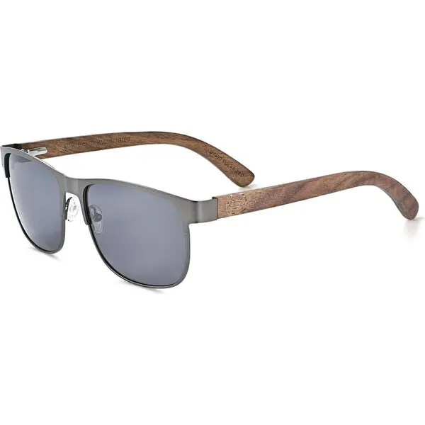 EARTH WOOD Troon Polarized Sunglasses - Dark Brown/black
