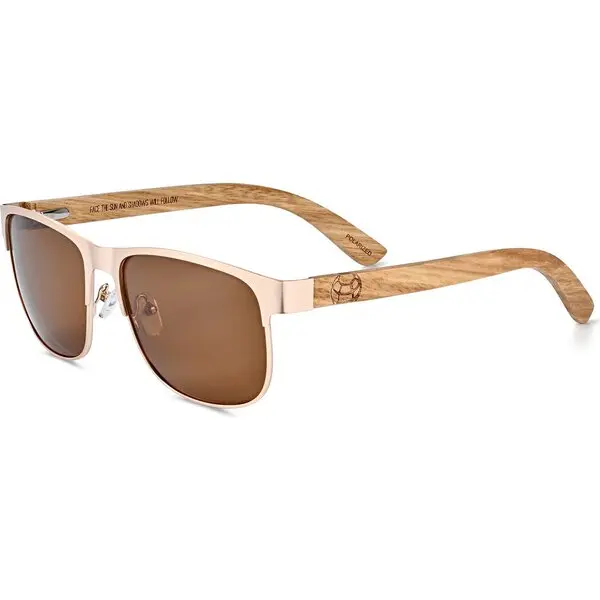 EARTH WOOD Troon Polarized Sunglasses - Zebra/brown