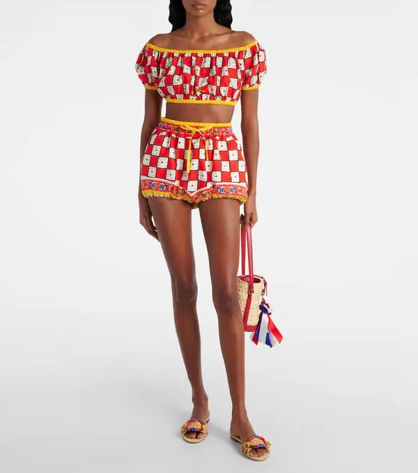 Dolce & Gabbana Printed Cotton Shorts