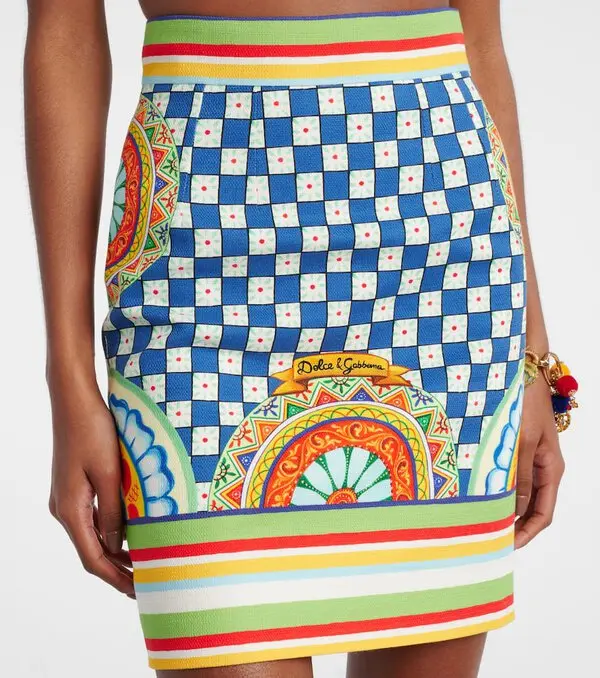 Dolce & Gabbana Patterned Cotton Miniskirt
