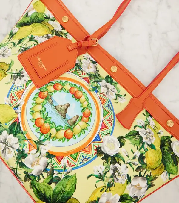 Dolce & Gabbana Taormina Large Printed Canvas Shopper