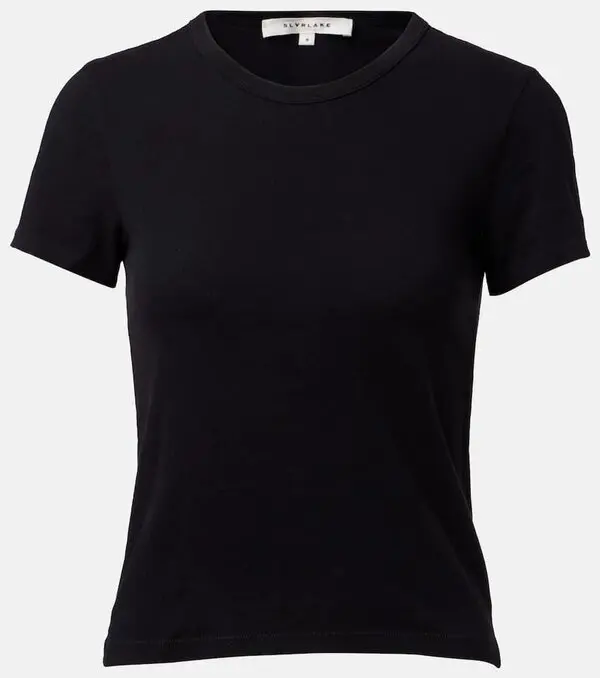 SLVRLAKE Cropped Cotton Jersey T-shirt