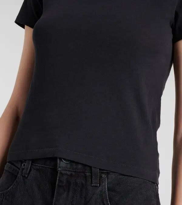 SLVRLAKE Cropped Cotton Jersey T-shirt