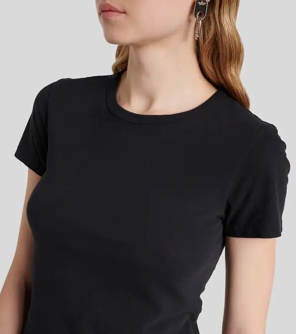 SLVRLAKE Cropped Cotton Jersey T-shirt