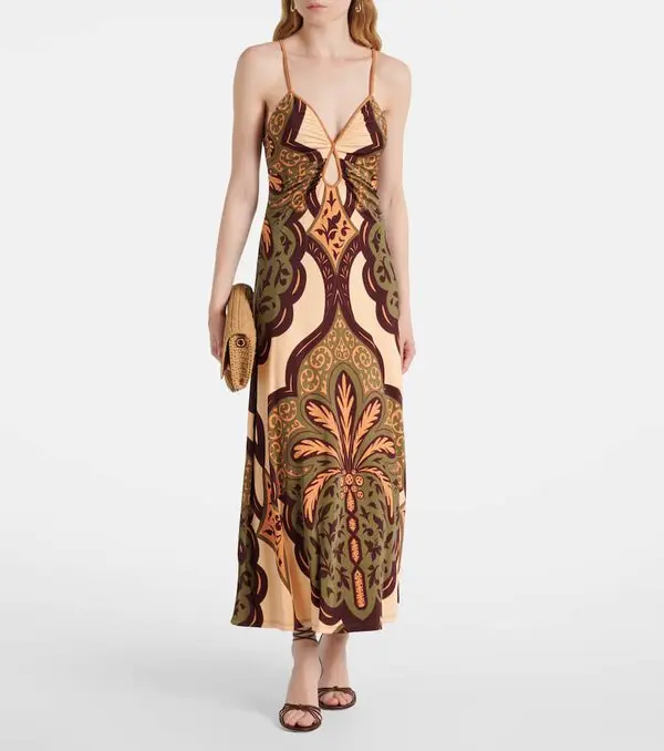 Johanna Ortiz Printed Jersey Midi Dress