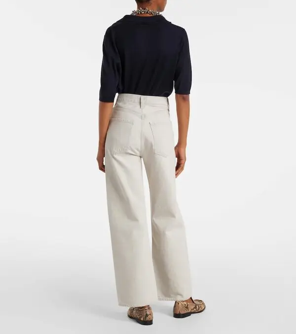 AGOLDE Ren High-rise Wide-leg Jeans - Grey