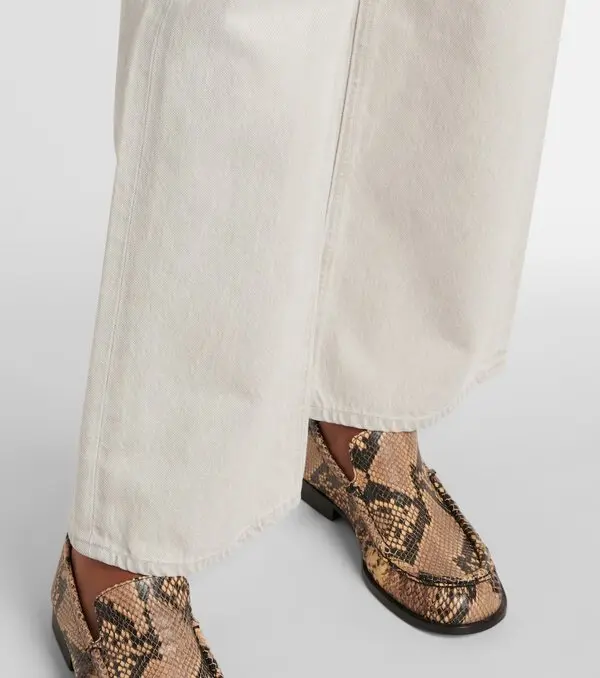 AGOLDE Ren High-rise Wide-leg Jeans - Grey