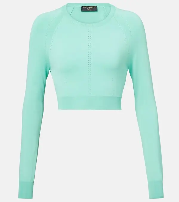 Dolce & Gabbana Cropped Sweater - Green