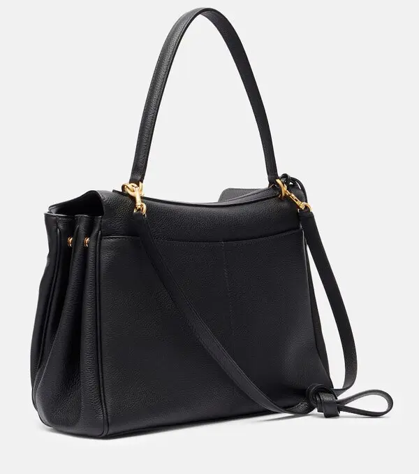 Balenciaga Rodeo Medium Leather Tote Bag - Black