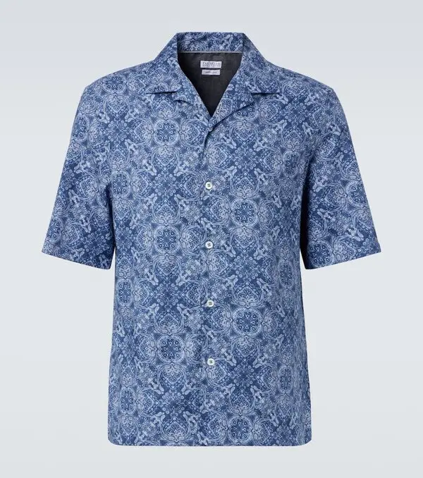 Brunello Cucinelli Printed Cotton Shirt