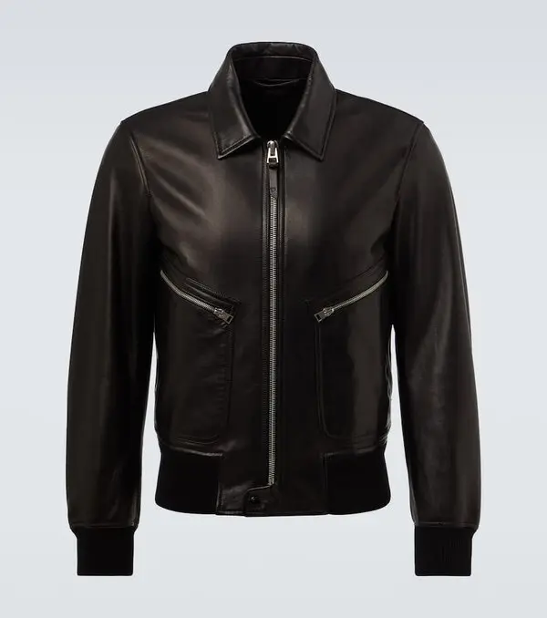 TOM FORD Leather Jacket - Black