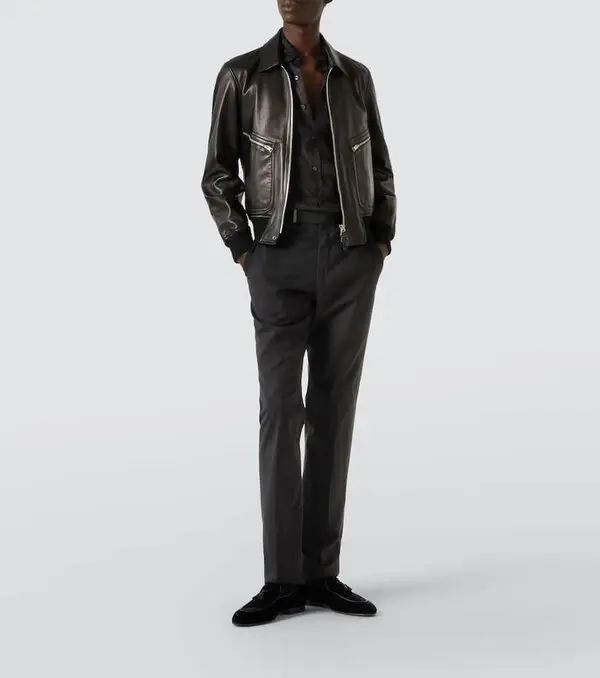 TOM FORD Leather Jacket - Black