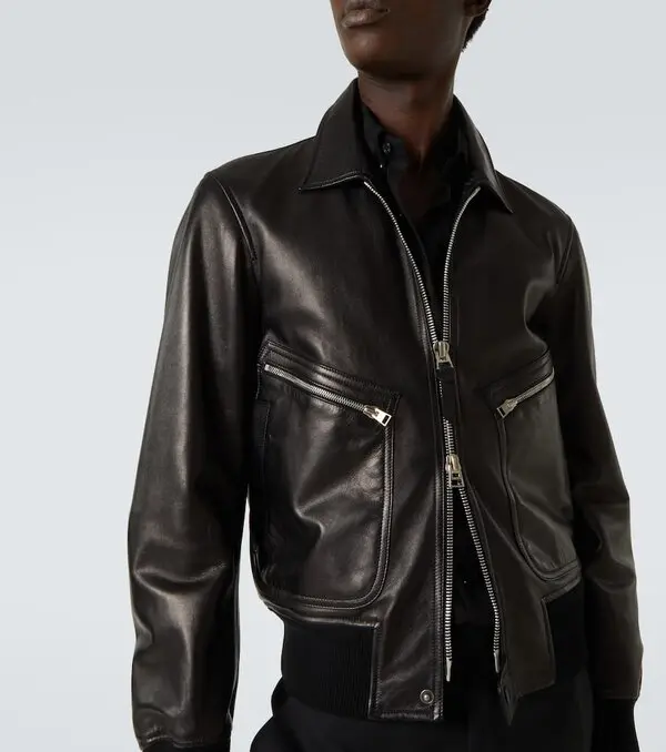 TOM FORD Leather Jacket - Black