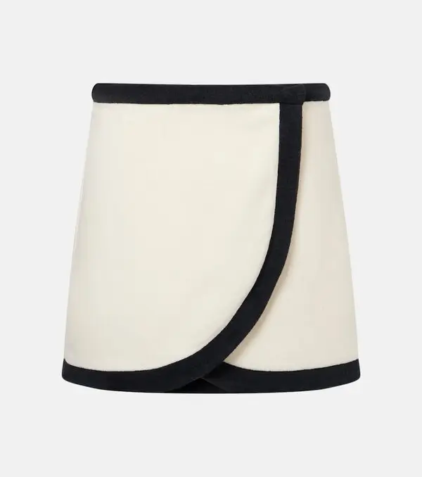 ADRIANA DEGREAS Cotton-blend Wrap Skirt - White