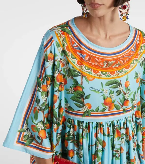Dolce & Gabbana Printed Cotton Kaftan