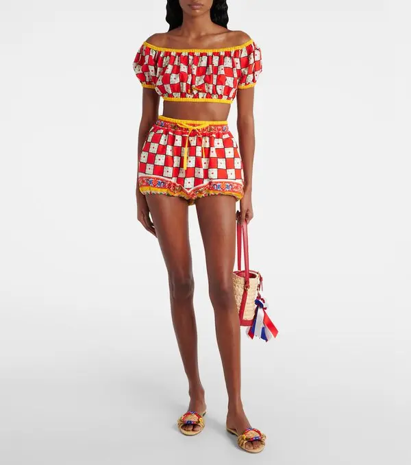 Dolce & Gabbana Printed Cotton Shorts