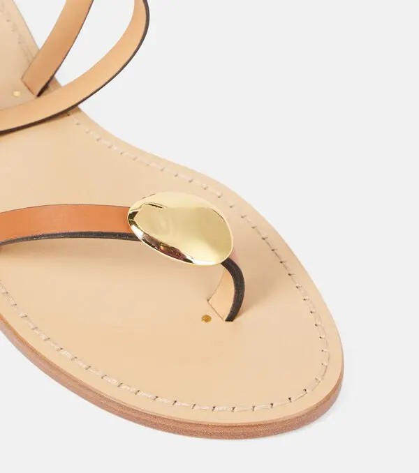 AMANU Senegal Leather Sandals - Brown