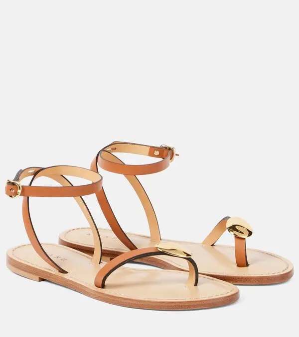 AMANU Senegal Leather Sandals - Brown