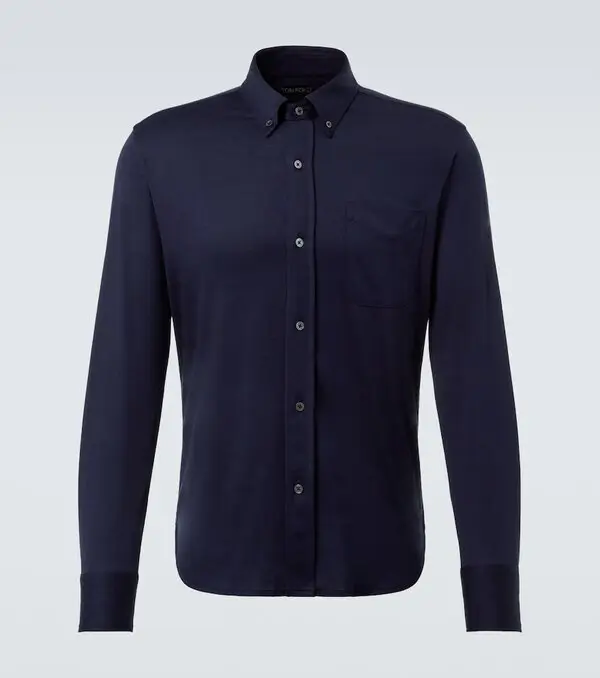 TOM FORD Silk And Cotton Shirt - Blue