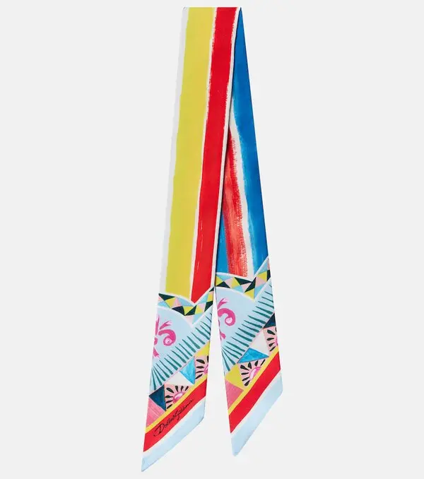 Dolce & Gabbana Printed Silk Twill Scarf - Multicoloured