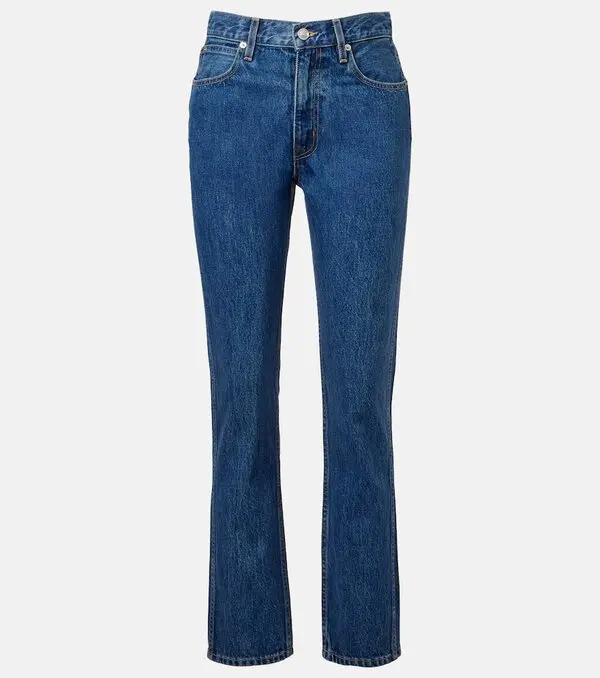 SLVRLAKE Virginia Slim High-rise Straight Jeans - Blue