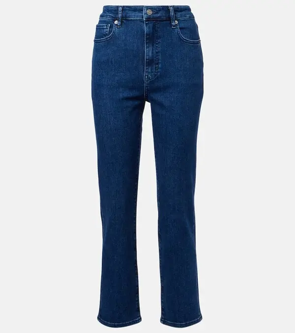 FRAME Icon Cropped Mid-rise Straight Jeans