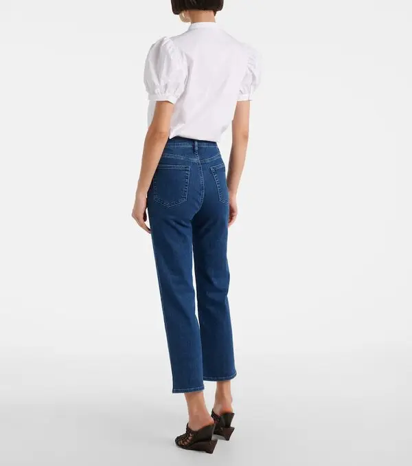 FRAME Icon Cropped Mid-rise Straight Jeans