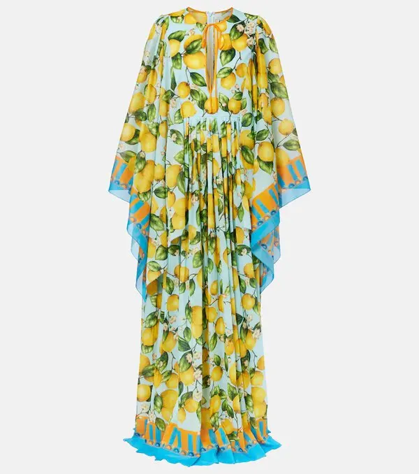 Dolce & Gabbana Taormina Printed Cotton Kaftan - Multicoloured