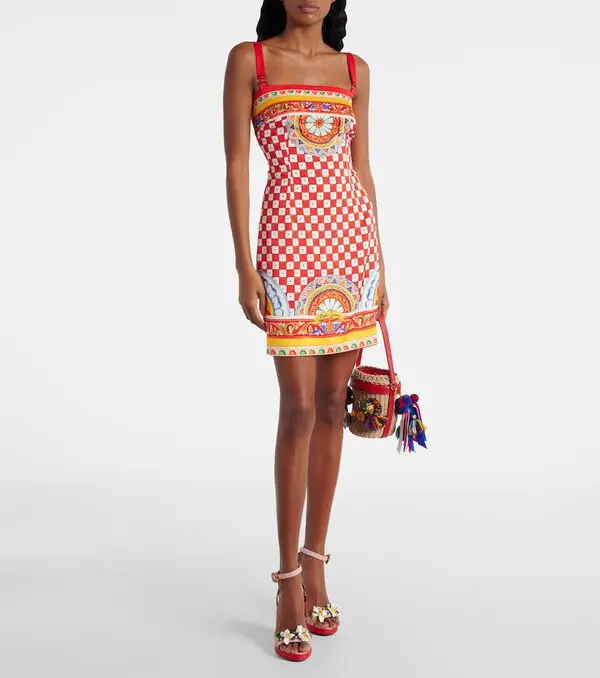 Dolce & Gabbana Taormina Printed Silk-blend Minidress