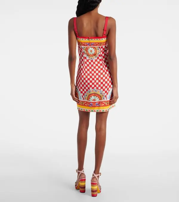 Dolce & Gabbana Taormina Printed Silk-blend Minidress