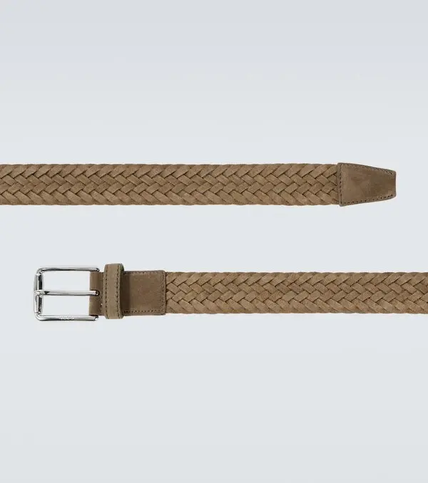 TOD'S Braided Suede Belt
