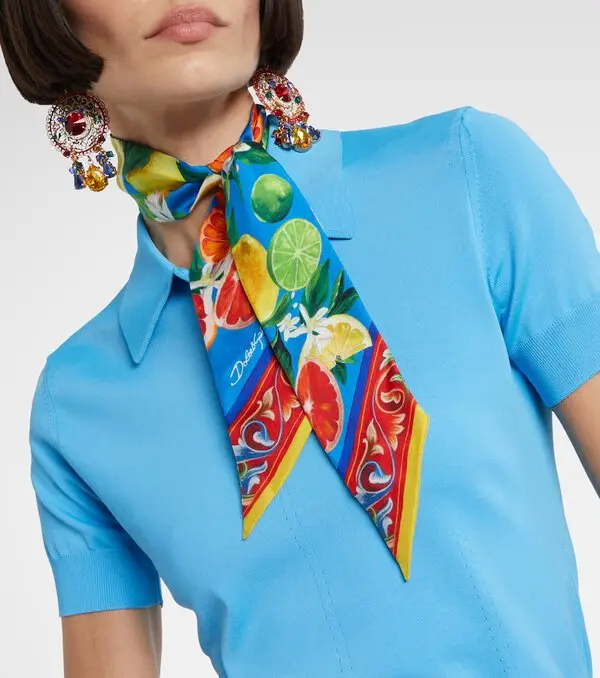 Dolce & Gabbana Printed Silk Twill Scarf