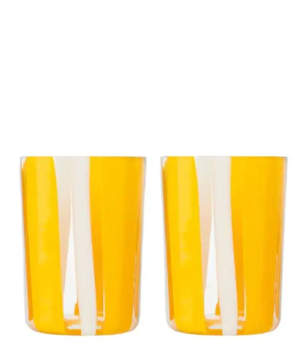 Dolce & Gabbana Taormina Glass Tumblers - Yellow