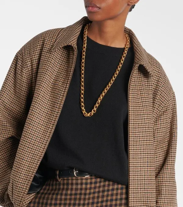 Saint Laurent Cassandre Chain Necklace - Gold