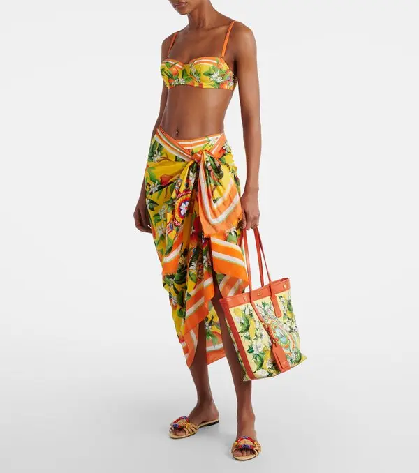 Dolce & Gabbana Taormina Large Printed Canvas Shopper