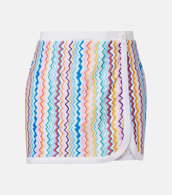 Missoni Zigzag Printed Terry Jersey Miniskirt
