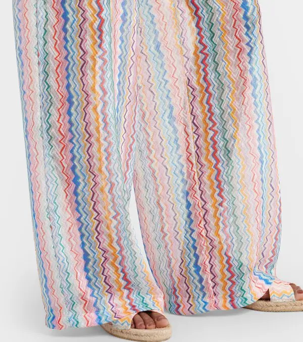 Missoni Zigzag Sheer Wide-leg Pants