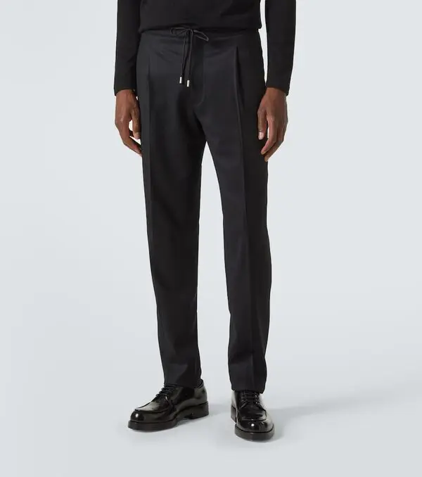LARDINI Wool And Cashmere Blend Trousers