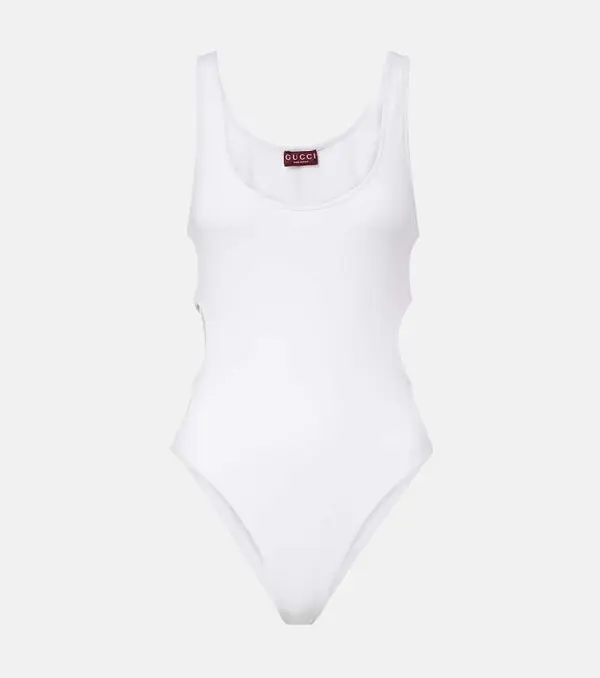 Gucci Cutout Swimsuit - White