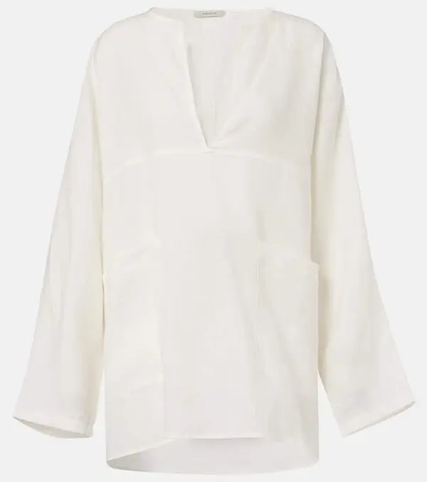 Asceno Oversized Linen Top