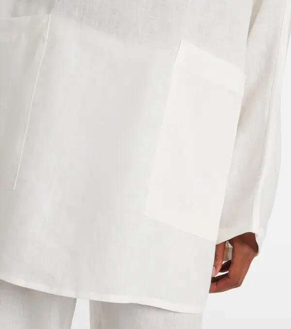 Asceno Oversized Linen Top