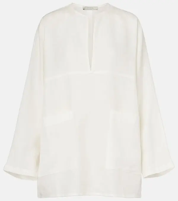Asceno Oversized Linen Top