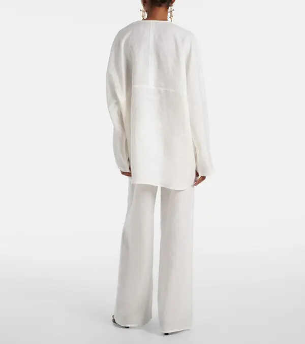 Asceno Oversized Linen Top