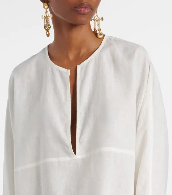 Asceno Oversized Linen Top