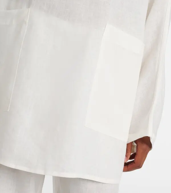Asceno Oversized Linen Top