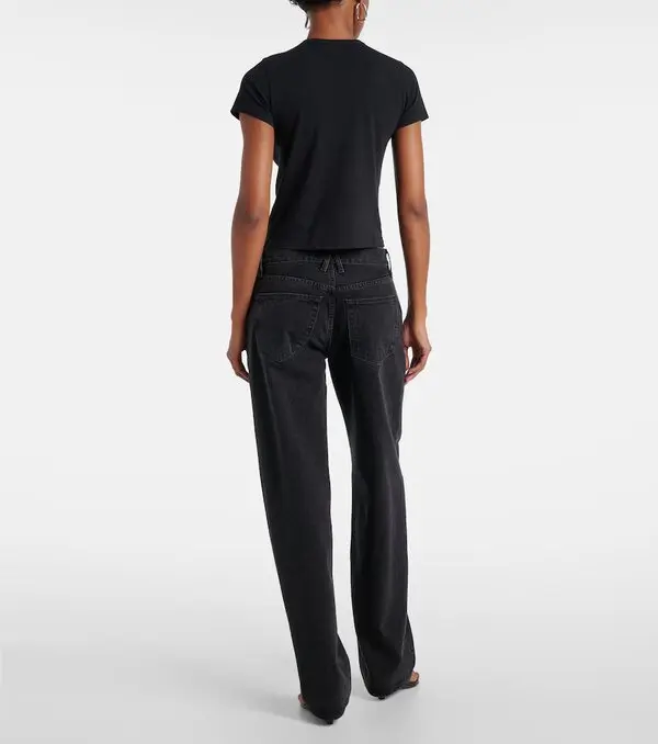 SLVRLAKE Tess Long High-rise Barrel-leg Jeans