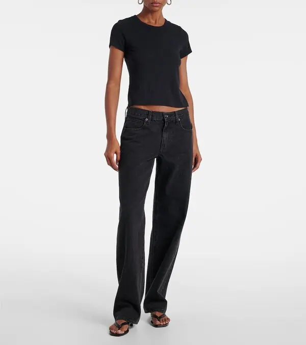 SLVRLAKE Tess Long High-rise Barrel-leg Jeans