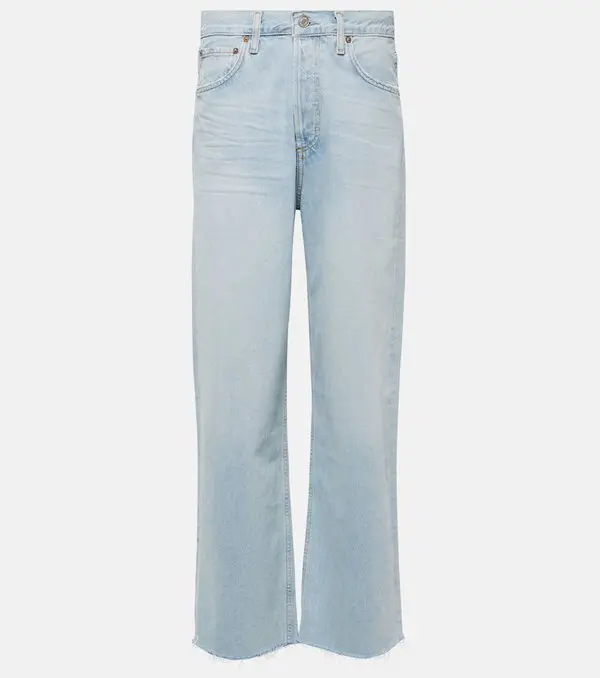 AGOLDE Ren High-rise Wide-leg Jeans In Smash Wash - Blue