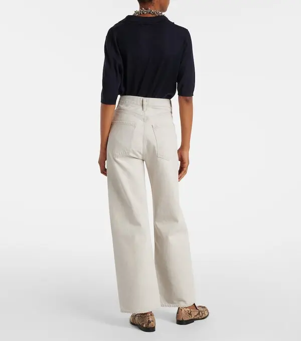 AGOLDE Ren High-rise Wide-leg Jeans - Grey